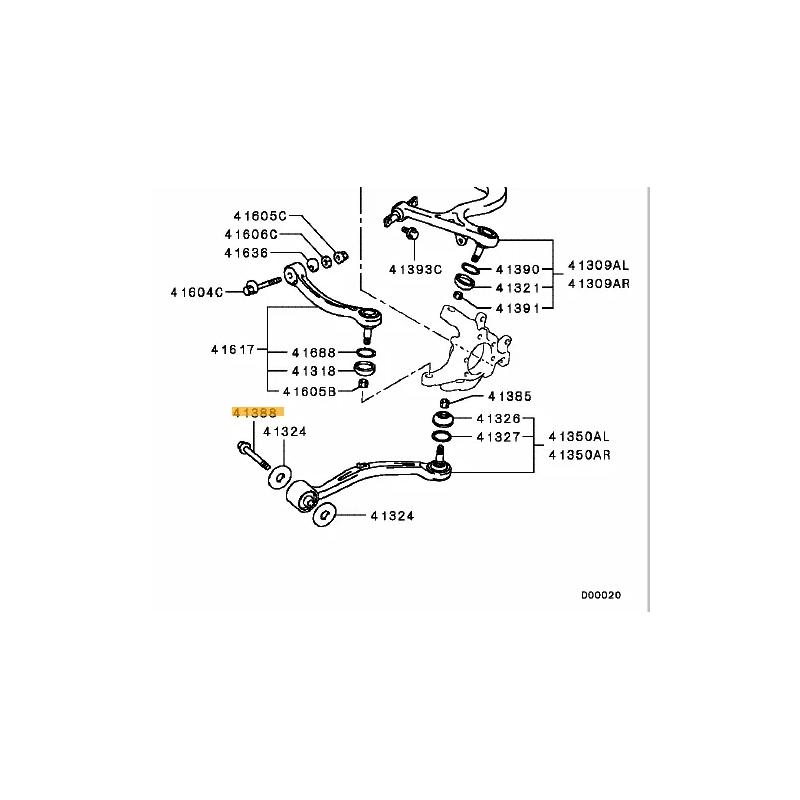 Vis OEM fixation triangle avant, bras de suspension arrière pour ...