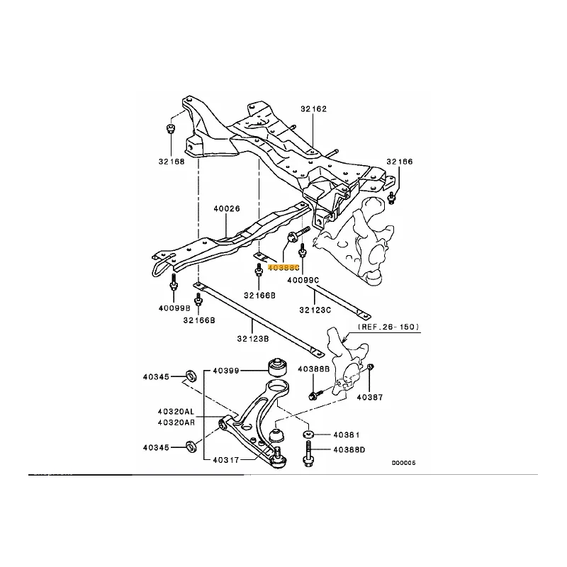 Vis OEM fixation triangle avant, bras de suspension arrière pour ...